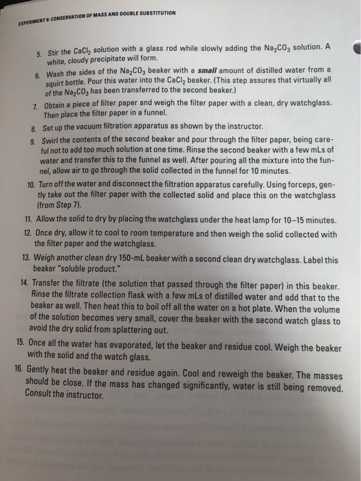 Solved GENERAL CHEMISTRY PREP EXPERIMENT 9 CONSERVATION OF | Chegg.com
