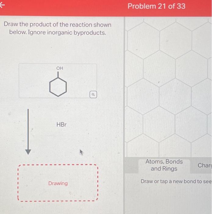 Solved Draw the product of the reaction shown below. Ignore | Chegg.com