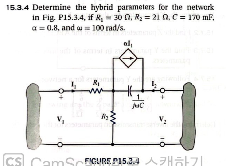 Solved 15.3.4 ﻿Determine the hybrid parameters for the | Chegg.com