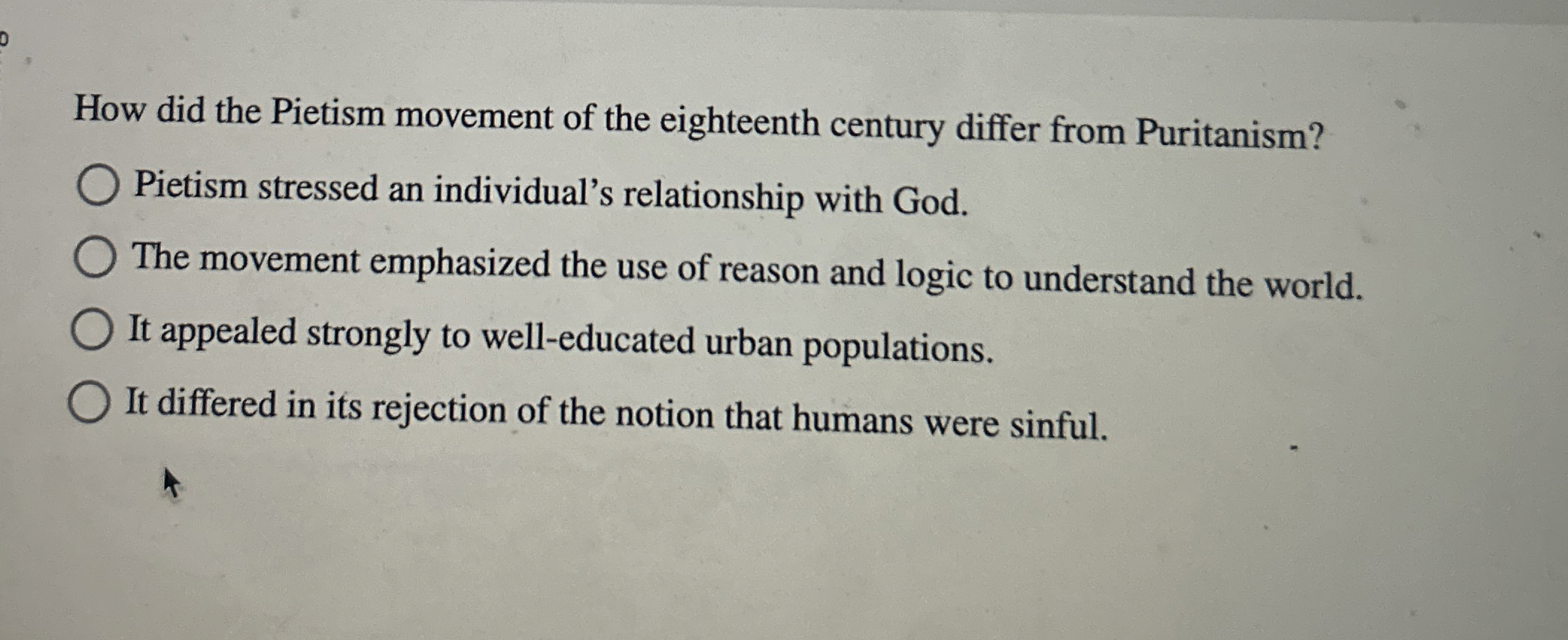 Solved How did the Pietism movement of the eighteenth | Chegg.com