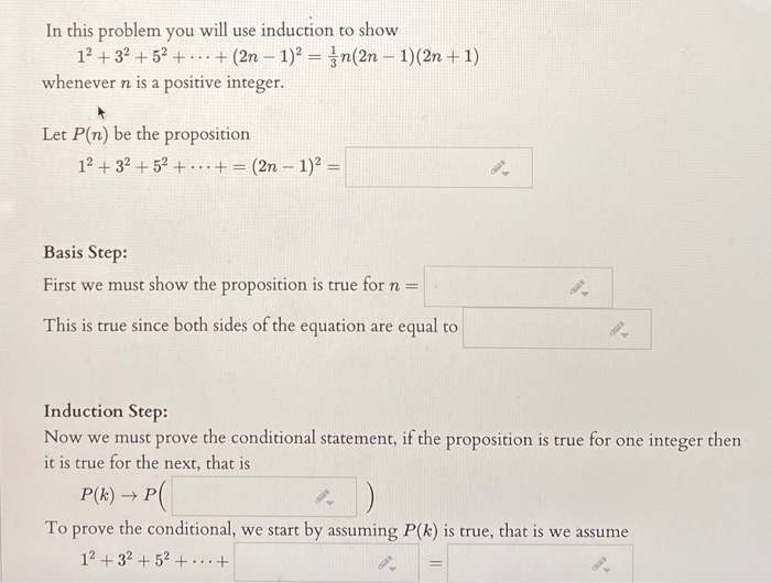 Solved In this problem you will use induction to show 12 + | Chegg.com