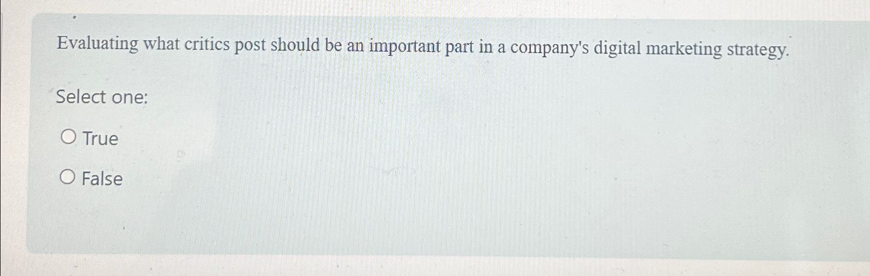 Solved Evaluating what critics post should be an important | Chegg.com