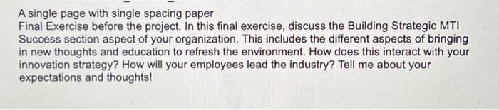 Solved A single page with single spacing paper Final | Chegg.com