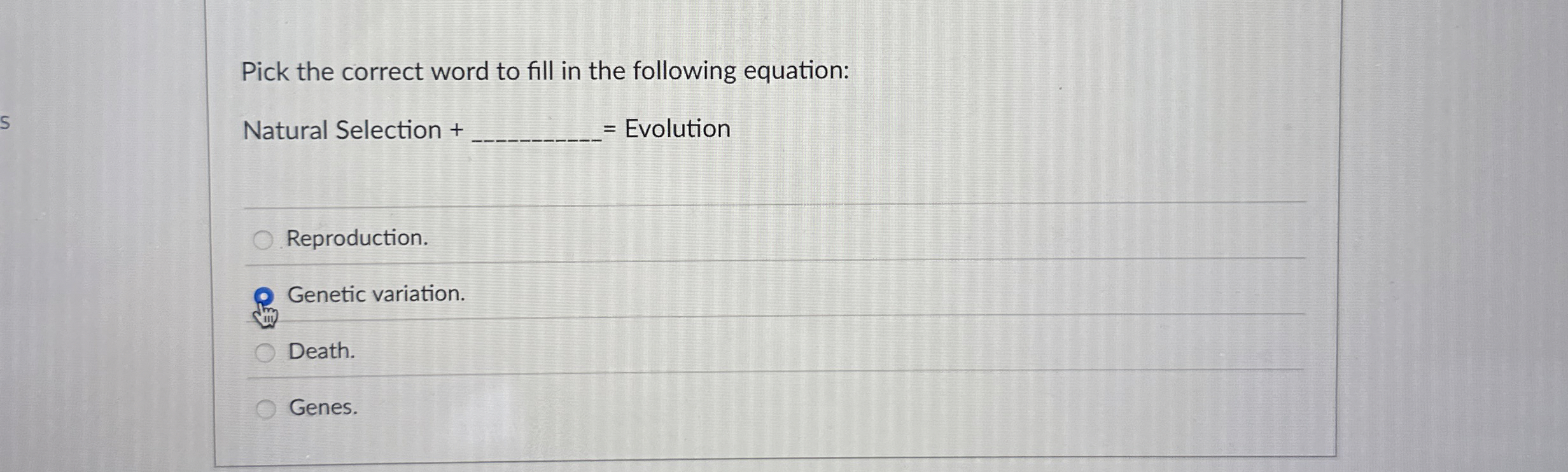 Solved Pick the correct word to fill in the following | Chegg.com