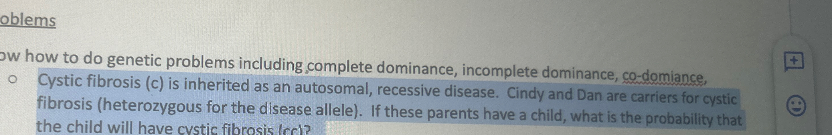 Solved oblemsow how to do genetic problems including | Chegg.com