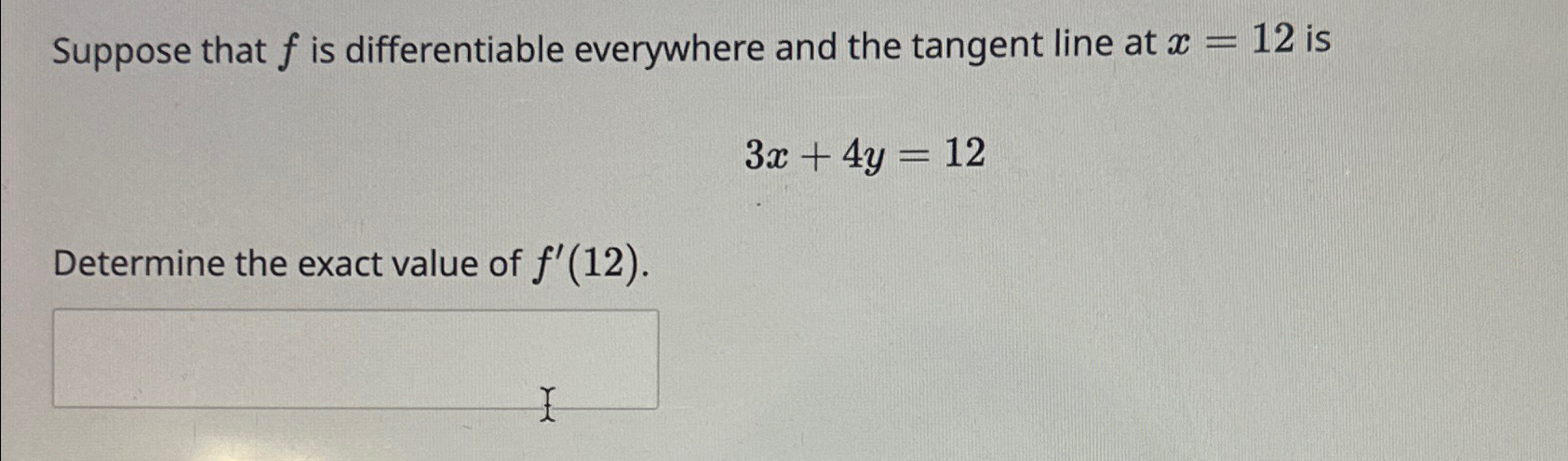 Solved Suppose that f ﻿is differentiable everywhere and the | Chegg.com