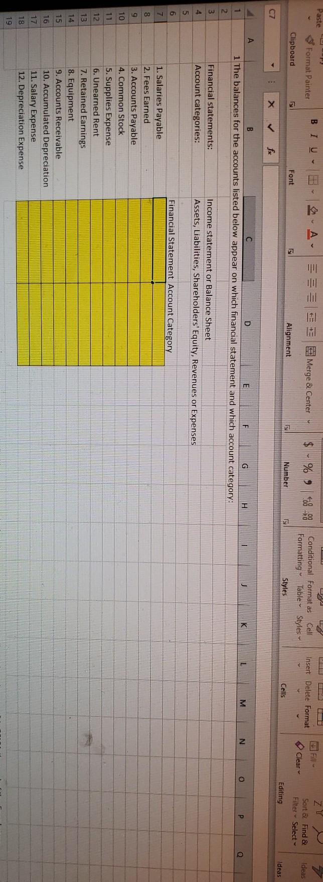 Solved Paste UP ME BIU Format Painter TAL Fill e Merge & | Chegg.com