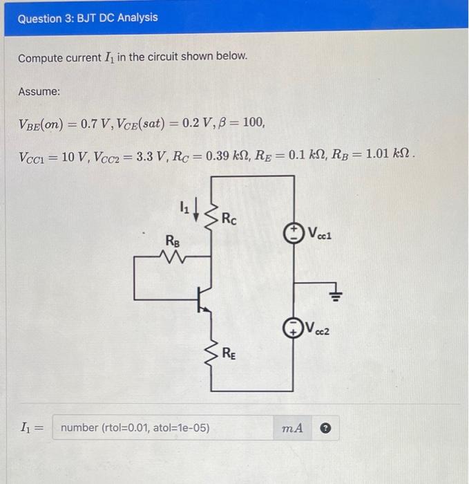 Solved Compute current I1 in the circuit shown below. | Chegg.com