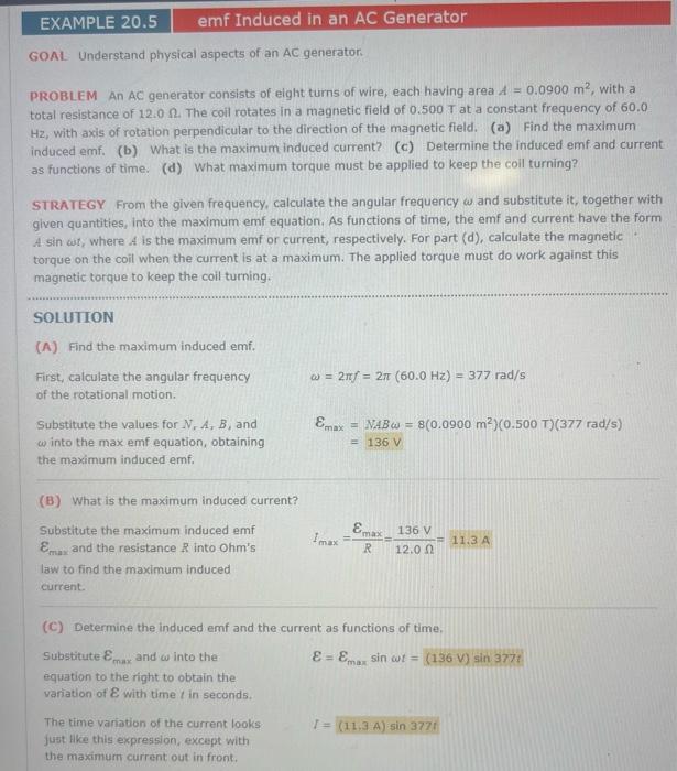 Solved GOAL Understand physical aspects of an AC generator. | Chegg.com