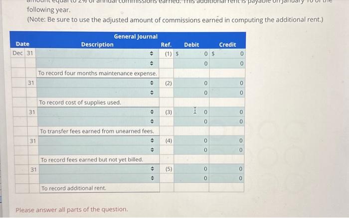 Solved Adjusting Entries The following selected accounts | Chegg.com