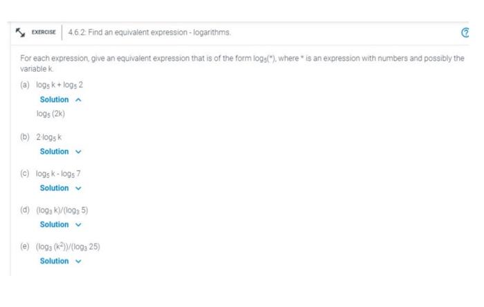 Solved For each expression, give an equivalent expression | Chegg.com