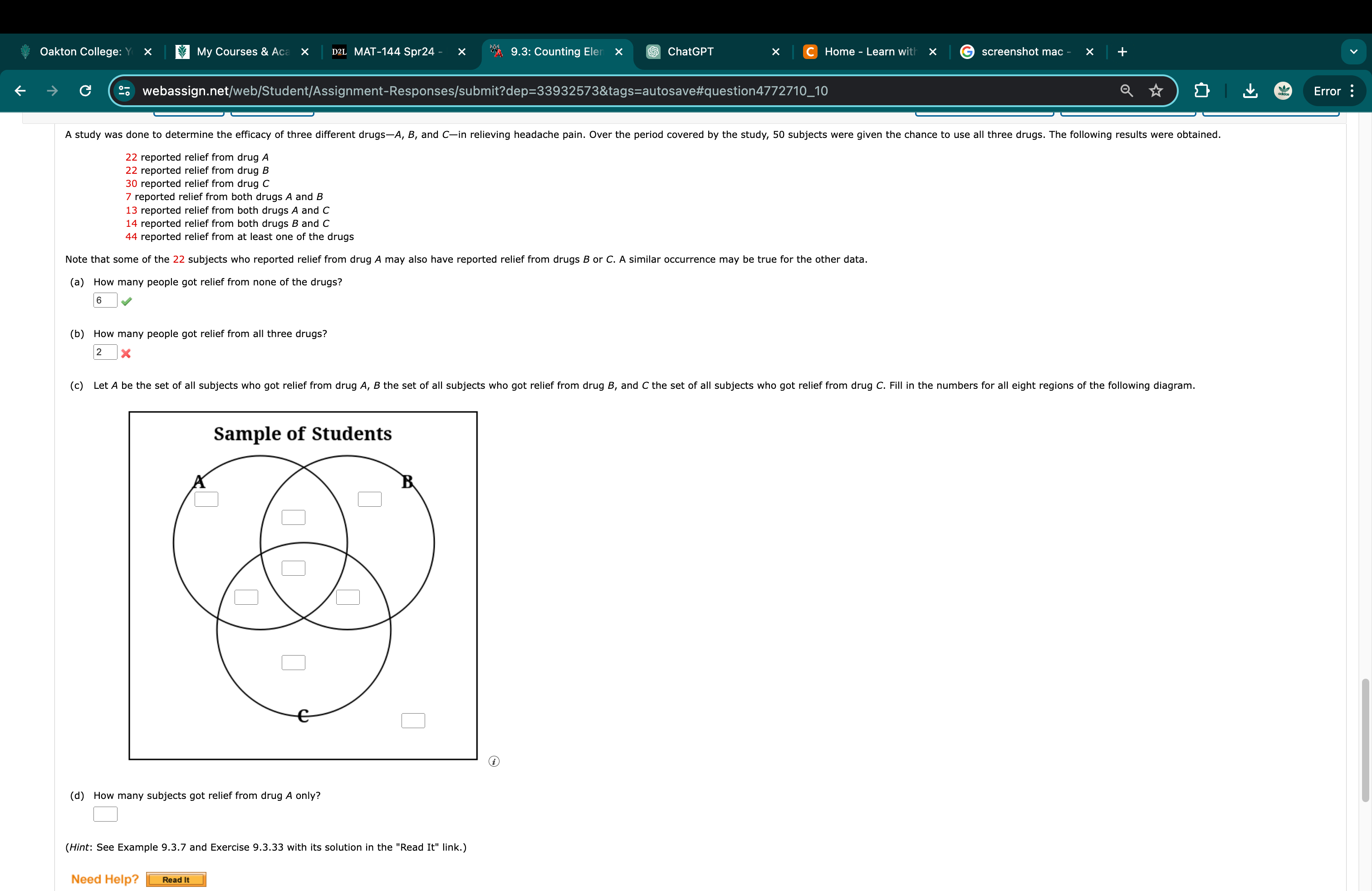 Solved 22 ﻿reported relief from drug A22 ﻿reported relief | Chegg.com
