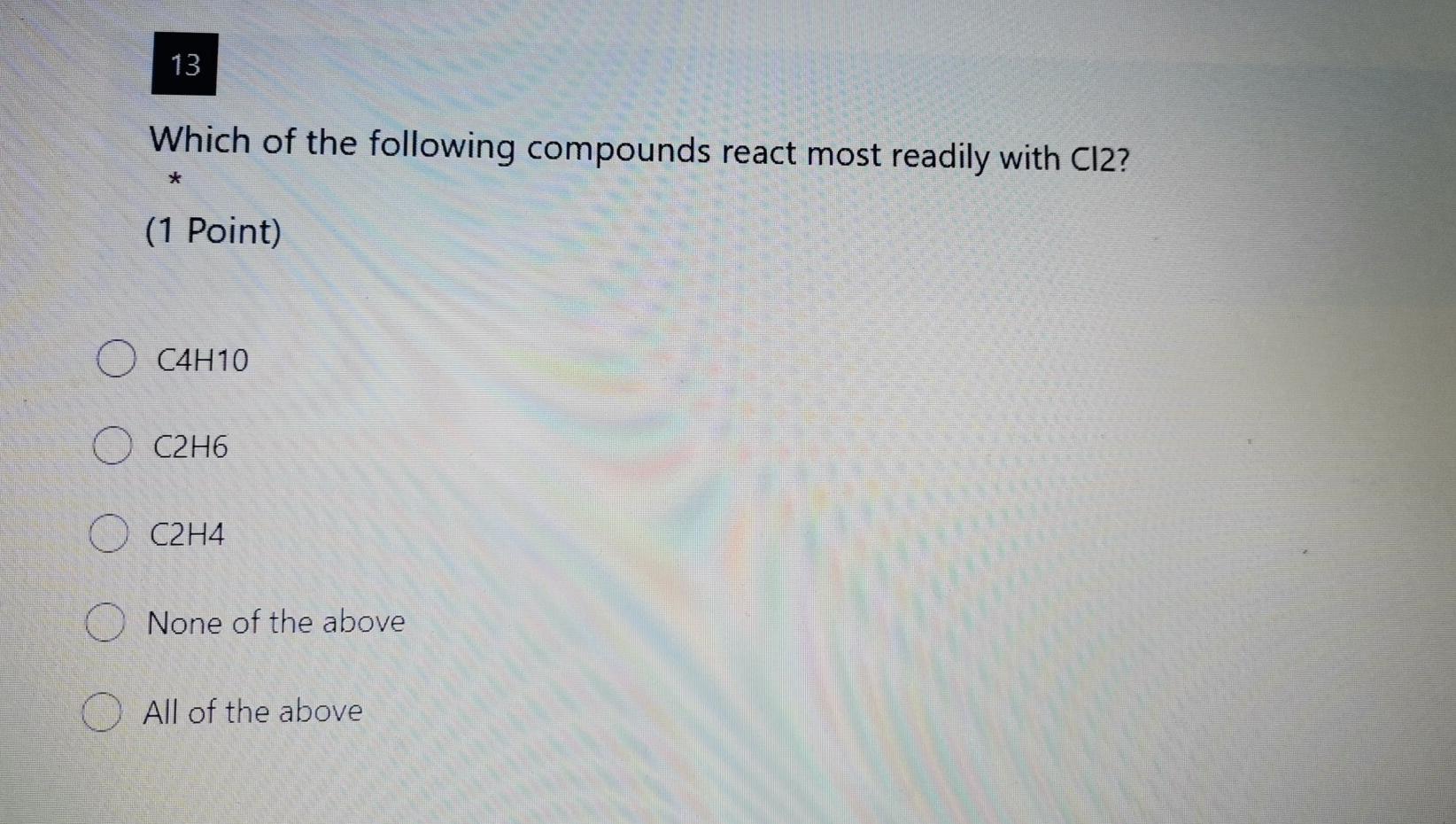 Solved 13 Which of the following compounds react most | Chegg.com