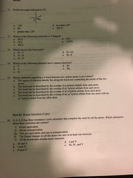 Solved Sample 21. Predict the angle indicated in SF.. a. | Chegg.com