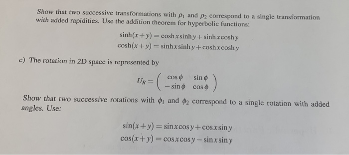 Solved a) The Lorentz group and the rotation group SO(2) | Chegg.com