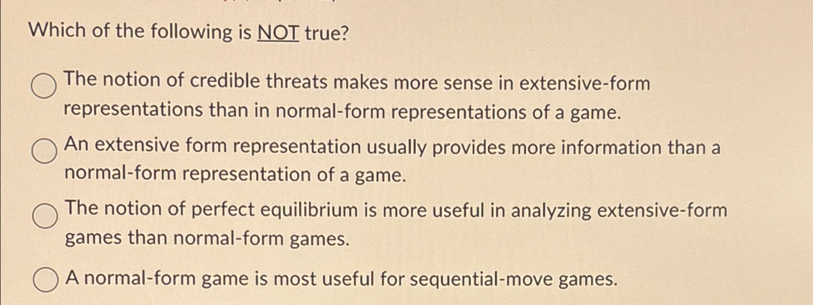 Solved Which of the following is NOT true?The notion of | Chegg.com