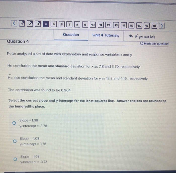 Solved 2 5 10 13 14 15 16 18 > Question Unit 4 Tutorials | Chegg.com
