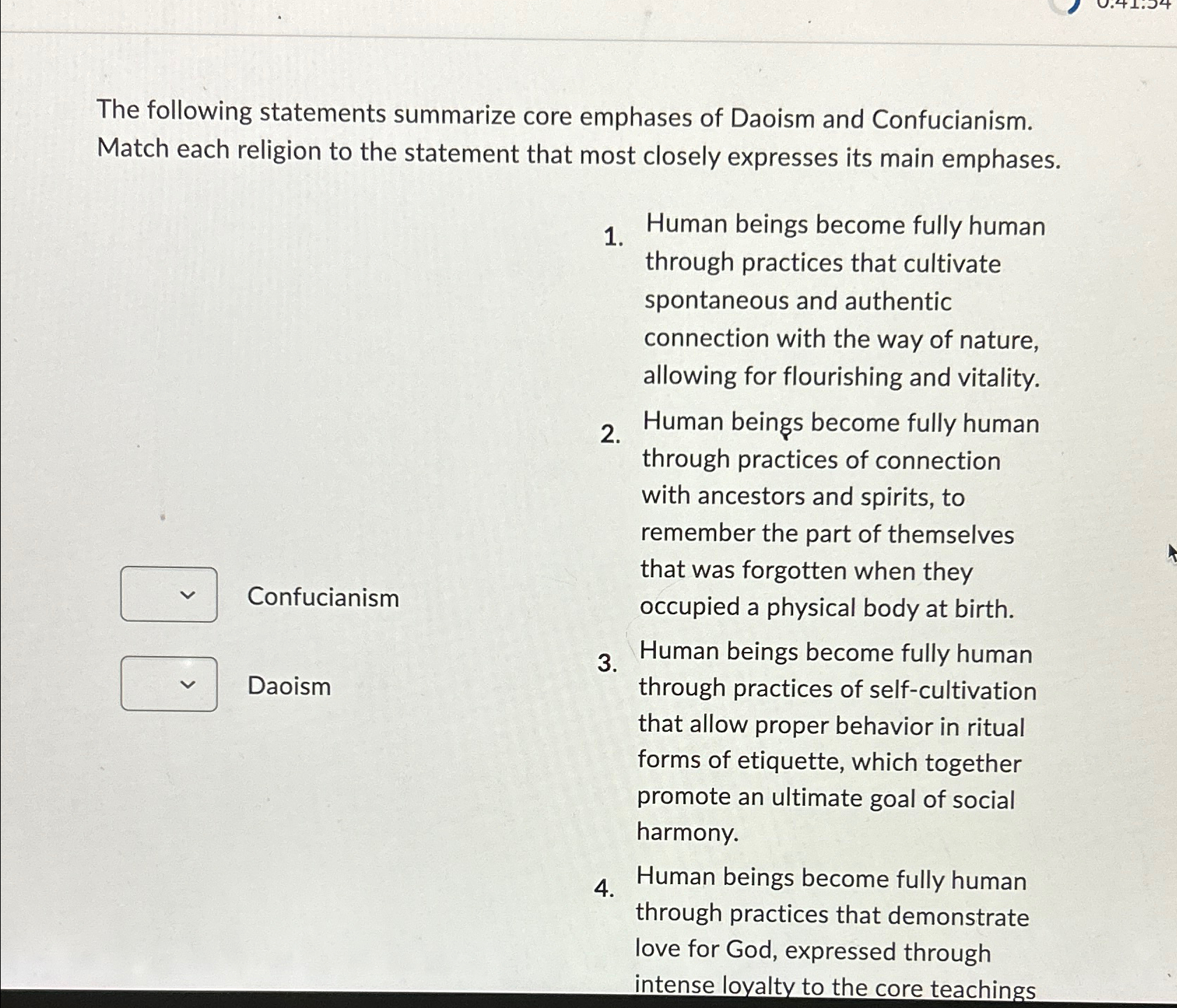 Solved The following statements summarize core emphases of | Chegg.com