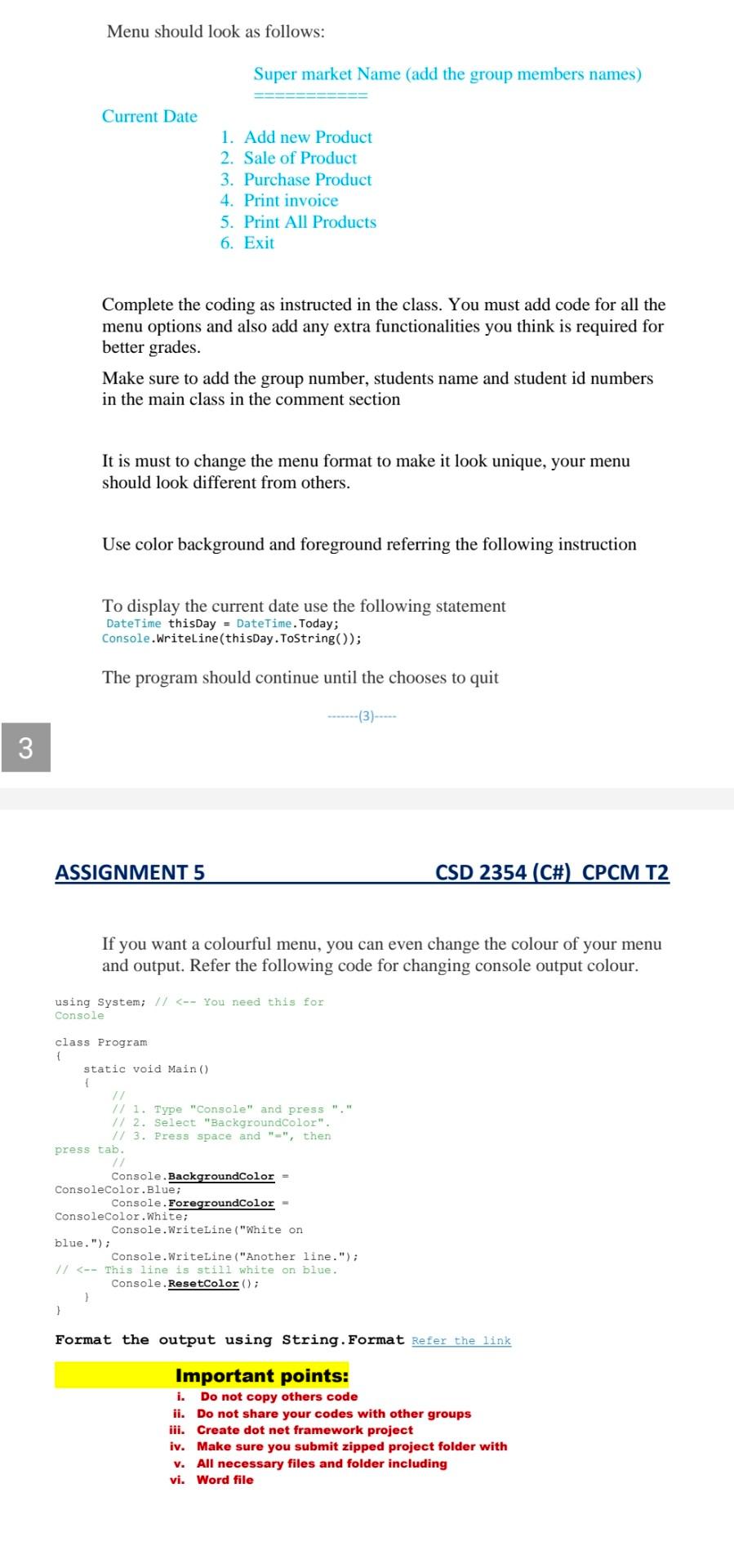 I need a C sharp coding to do on dot net framework | Chegg.com