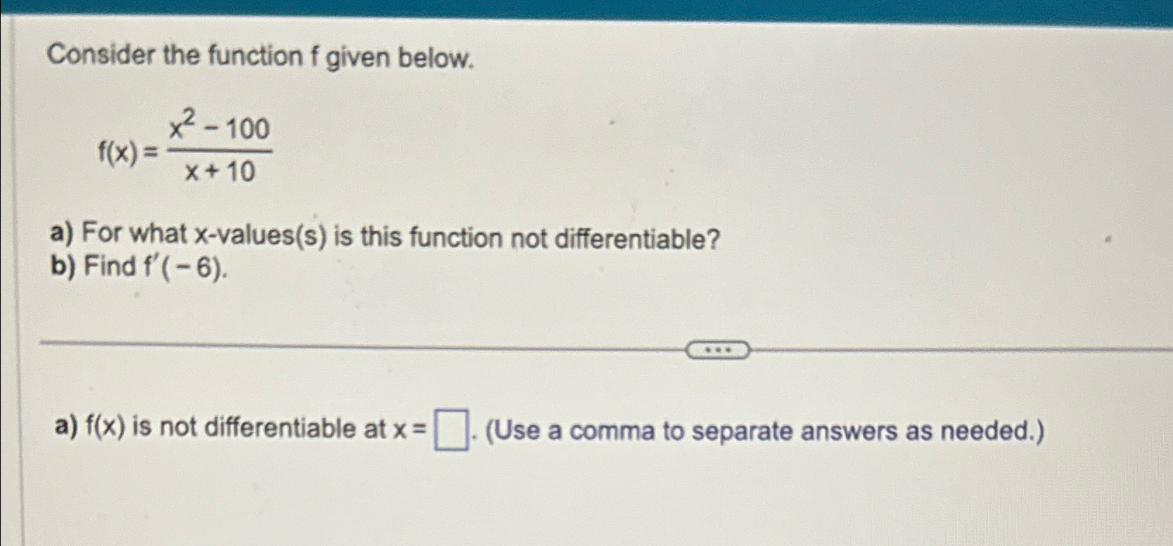 Solved Consider the function f ﻿given | Chegg.com
