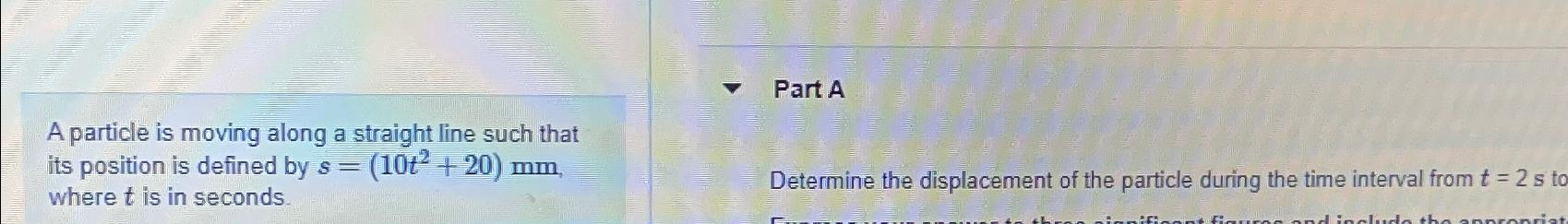 Solved Part AA particle is moving along a straight line such | Chegg.com