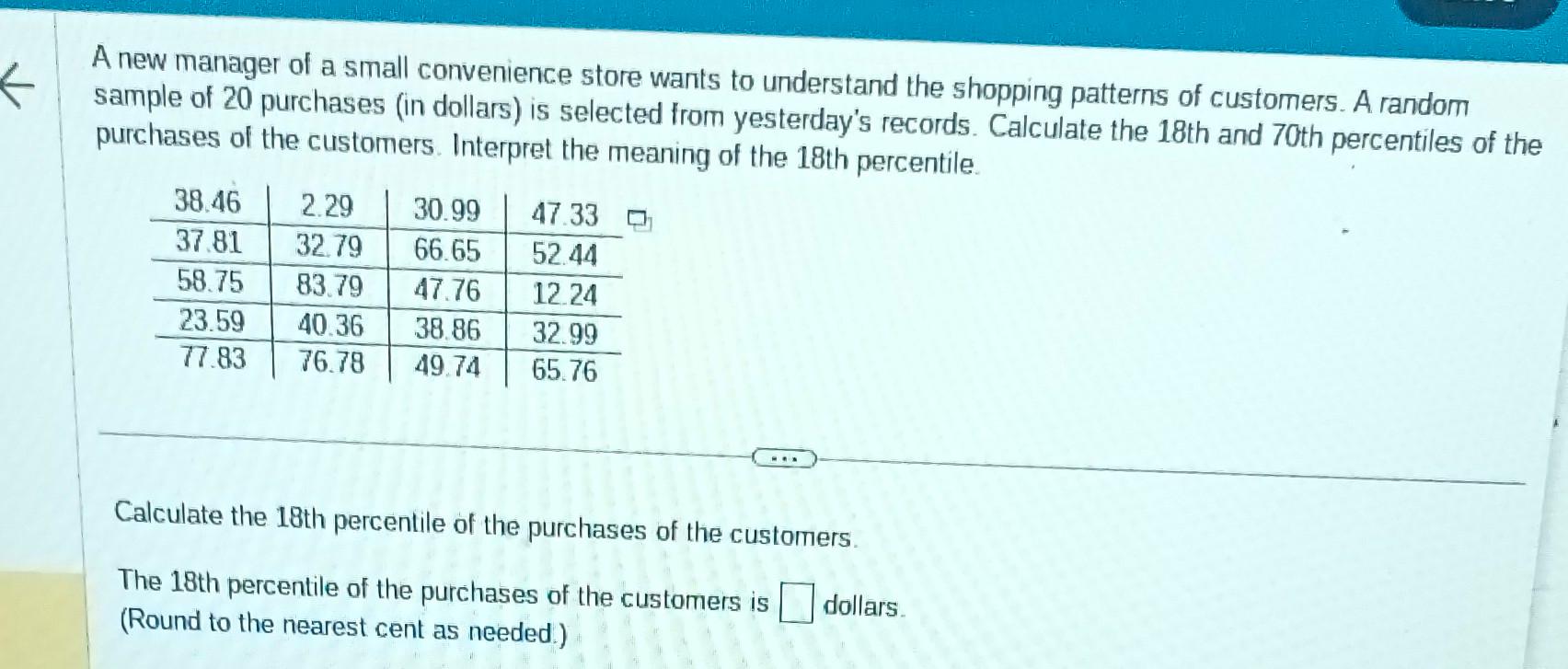 Solved A new manager of a small convenience store wants to | Chegg.com
