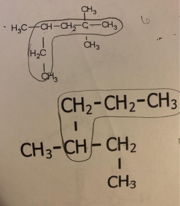 Solved CH3 H2CCH-CH2-C-CH3 CH₃ H₂C CH3 CH2-CH2-CH3 1 CH3-CH | Chegg.com