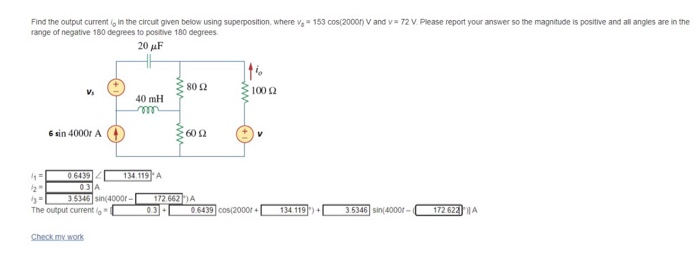 Solved Find the output current io in the circuit given below | Chegg.com