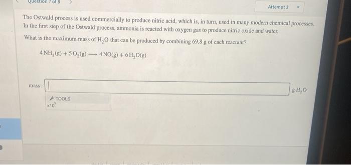 Solved Question 8 of 8 > Attempt 2 A student needs to dilute | Chegg.com