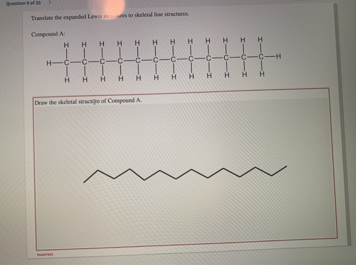 Solved Question 9 of 20 Translate the expanded Lewis | Chegg.com