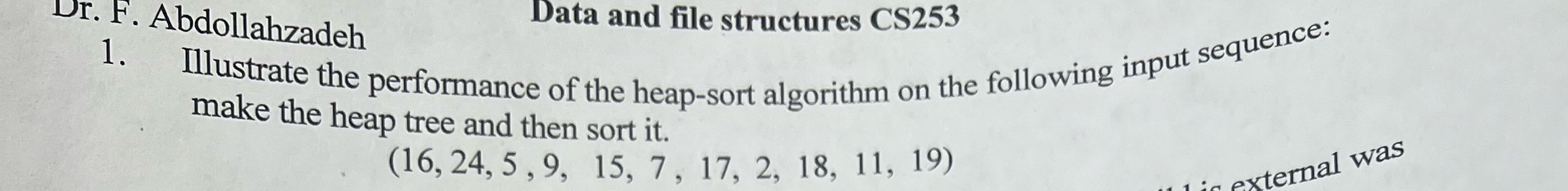Solved Please Make The Tree And Sort It ﻿show The Tree By