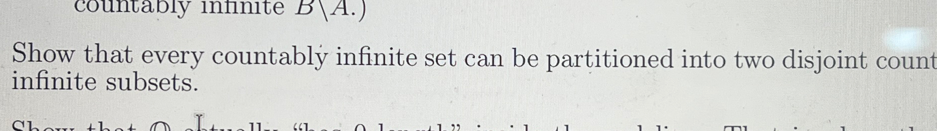 Solved Show that every countably infinite set can be | Chegg.com