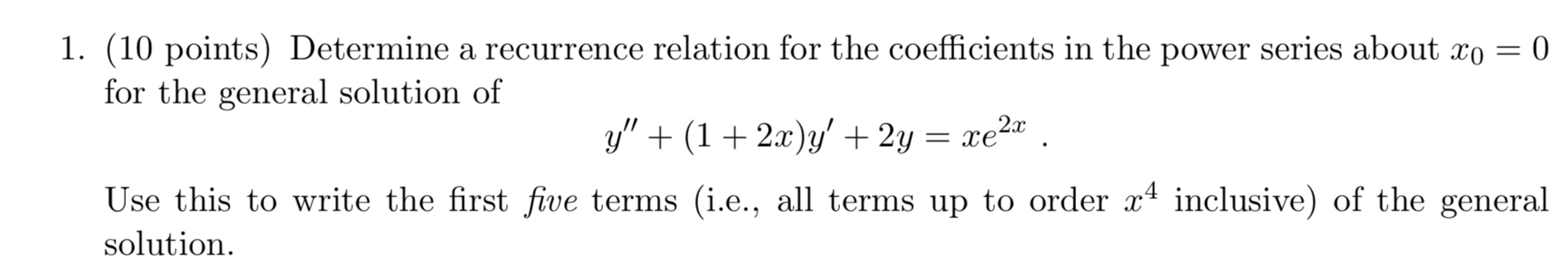 Solved 10 ﻿points ﻿determine A Recurrence Relation For The