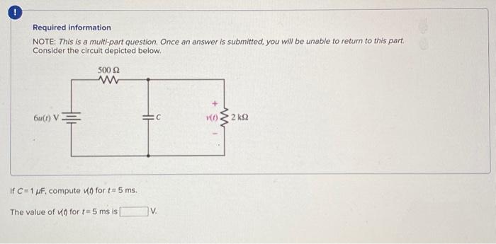 Required information NOTE: This is a multh-part | Chegg.com
