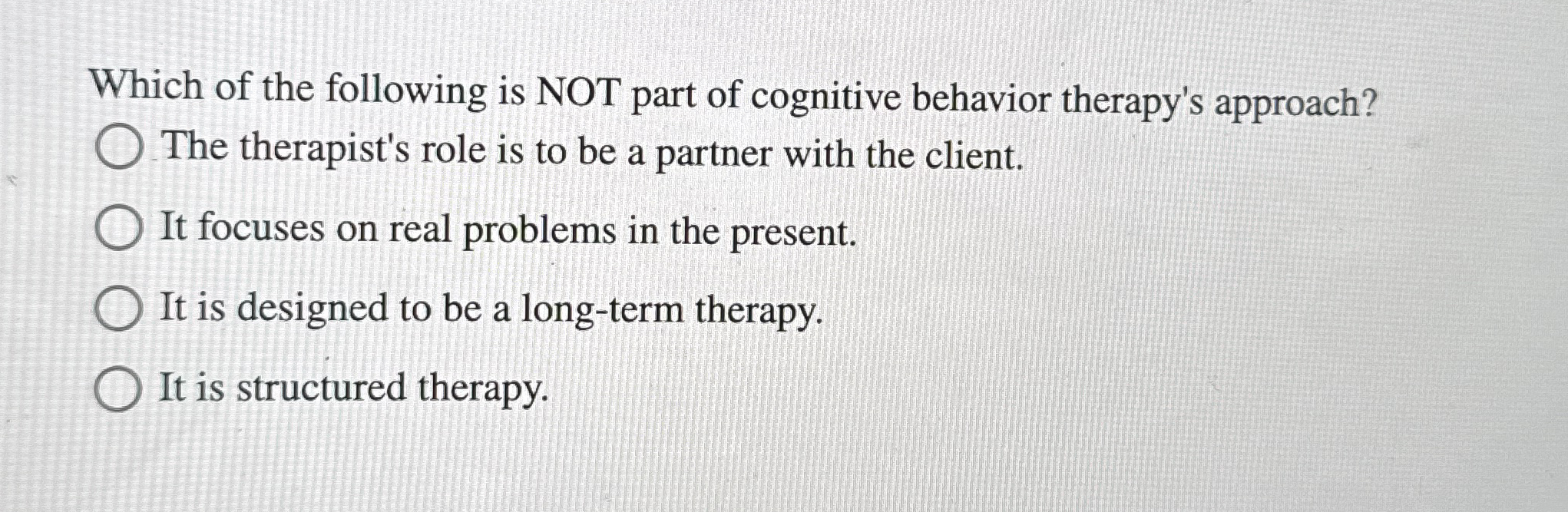 Solved Which of the following is NOT part of cognitive | Chegg.com