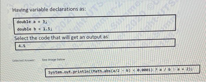 Solved Having variable declarations as: | Chegg.com