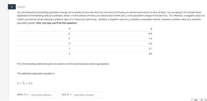 Solved You are interested in predicting population change | Chegg.com