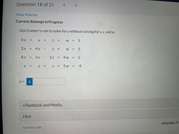 Solved Question 19 of 21 Let a b C A = def gh i Assume that | Chegg.com