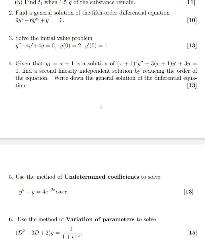 Solved 2. Find a general solution of the fifth-order | Chegg.com