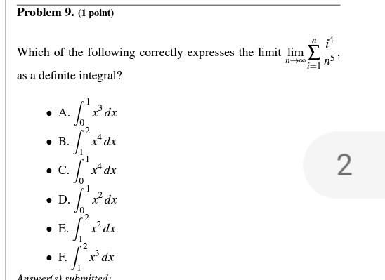 Solved Which of the following correctly expresses the limit | Chegg.com
