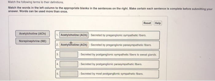 Solved Match the following terms to their definitions Match | Chegg.com