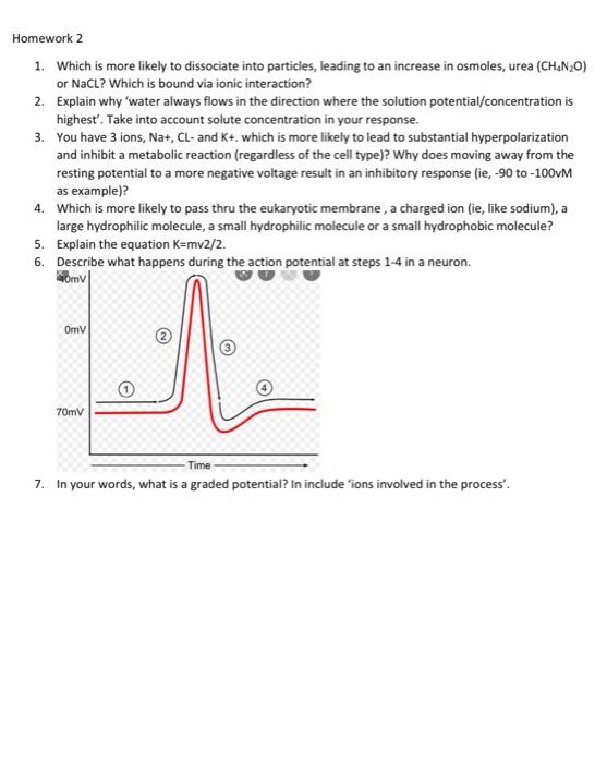 Solved Homework 2 1. Which is more likely to dissociate into | Chegg.com