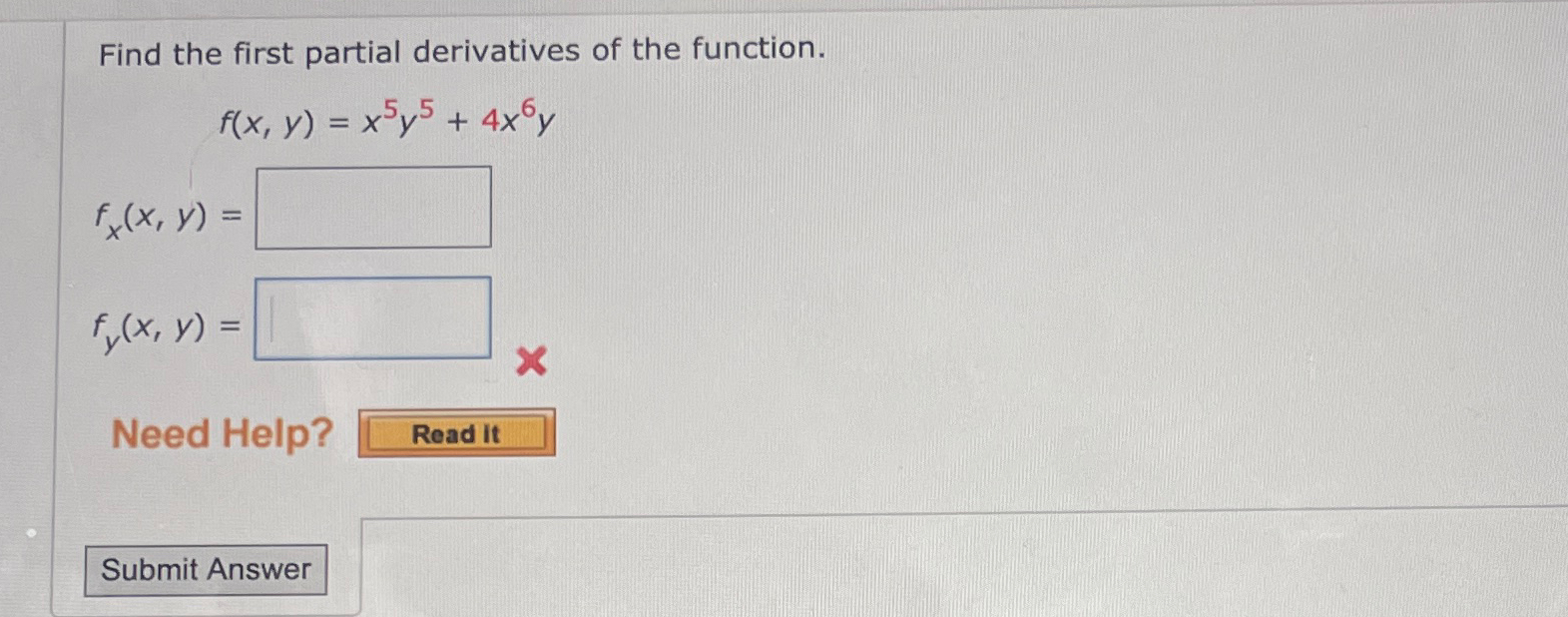Solved Find the first partial derivatives of the | Chegg.com