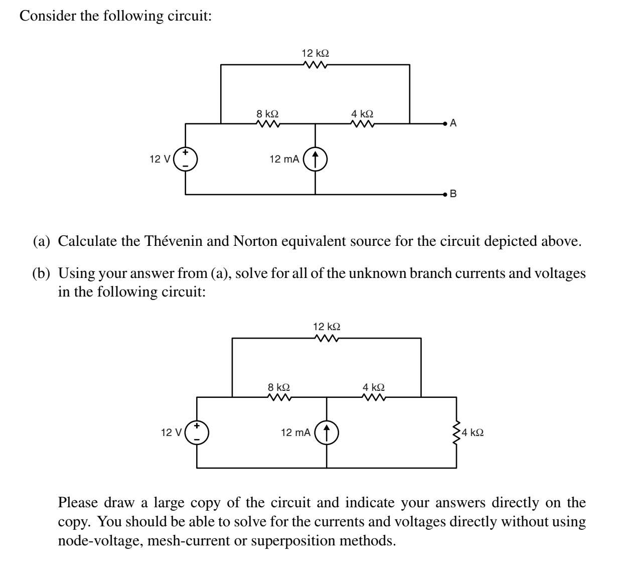 Solved Consider the following circuit: (a) ﻿Calculate the | Chegg.com