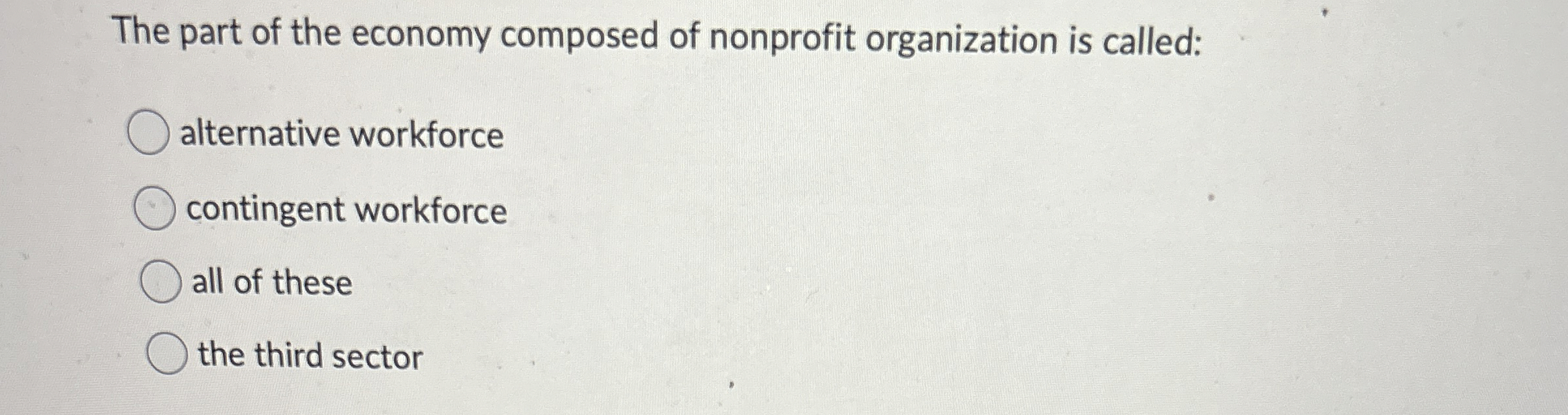 Solved The part of the economy composed of nonprofit | Chegg.com