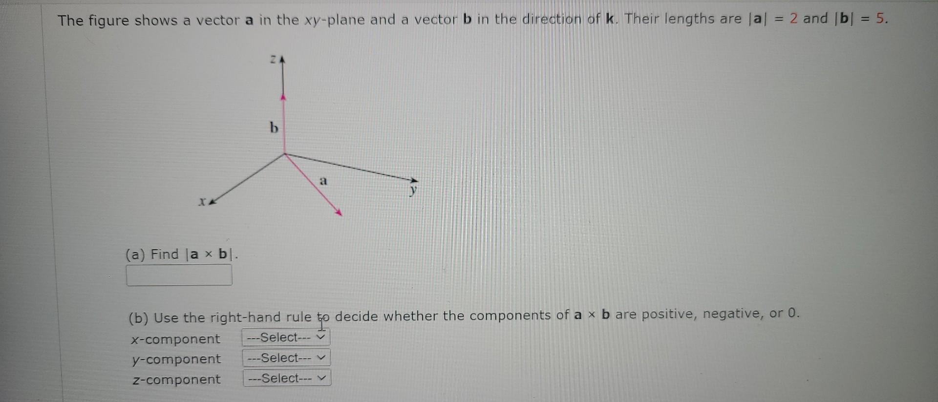 Solved The figure shows a vector a in the xy-plane and a | Chegg.com