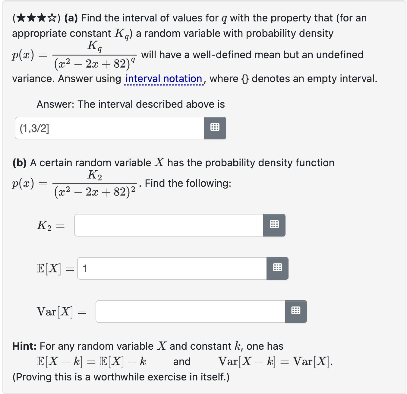 Solved ) (a) ﻿Find the interval of values for q ﻿with the | Chegg.com