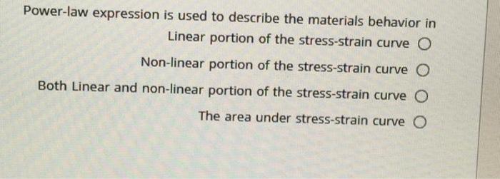 Solved Power-law expression is used to describe the | Chegg.com