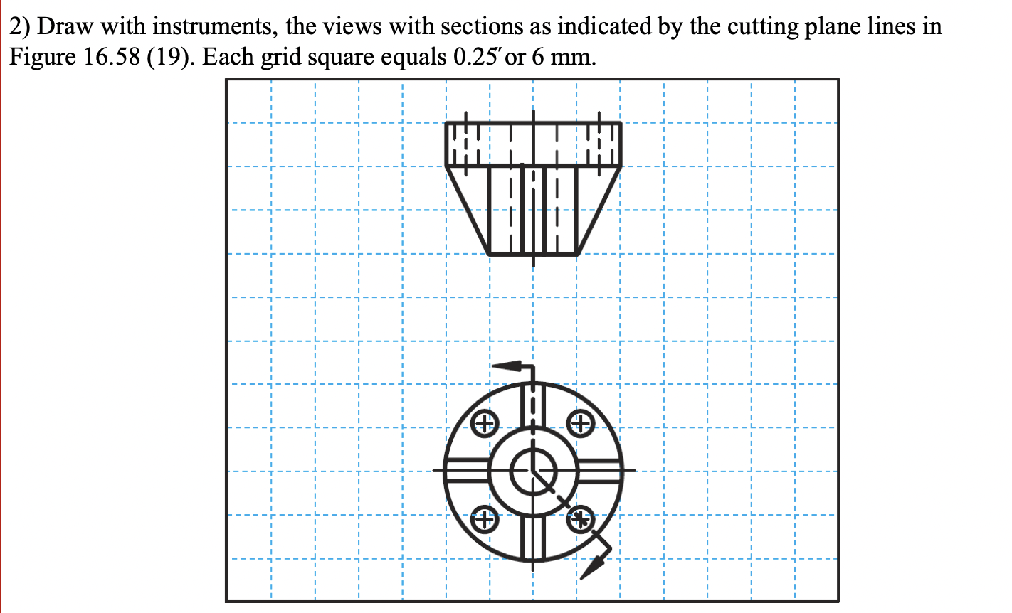 Solved Please on paper using 3rd angle projection and the | Chegg.com