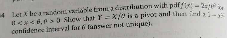 4 ﻿Let x ﻿be a random variable from a distribution | Chegg.com